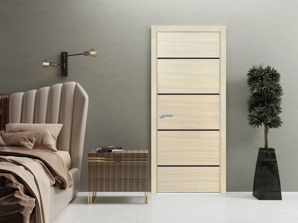 Single solid wood with honeycomb modern interior swing door | Planum ...